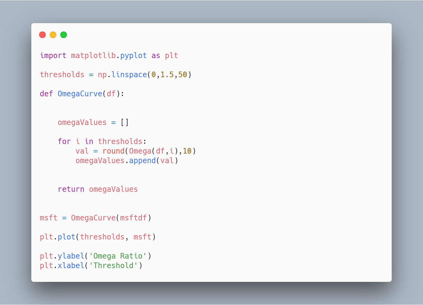 Omega Performance Measure Using Python | by Harishangaran | Medium