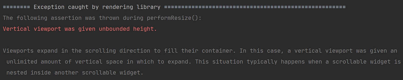 My Top Errors In Flutter. Here are my top Flutter widget errors… | by Kiyron Dyer-Allen | Medium