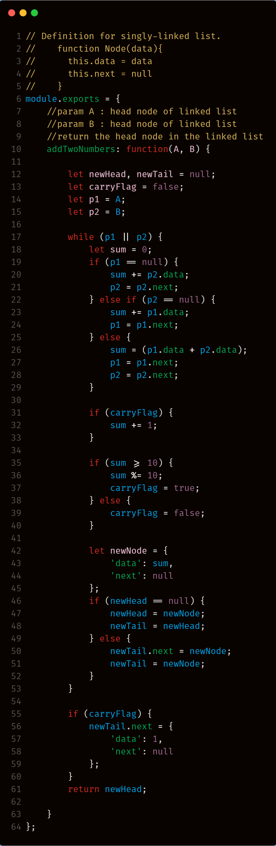 InterviewBit: #13 Add Two Numbers As Lists | by Jayram Manale | Medium