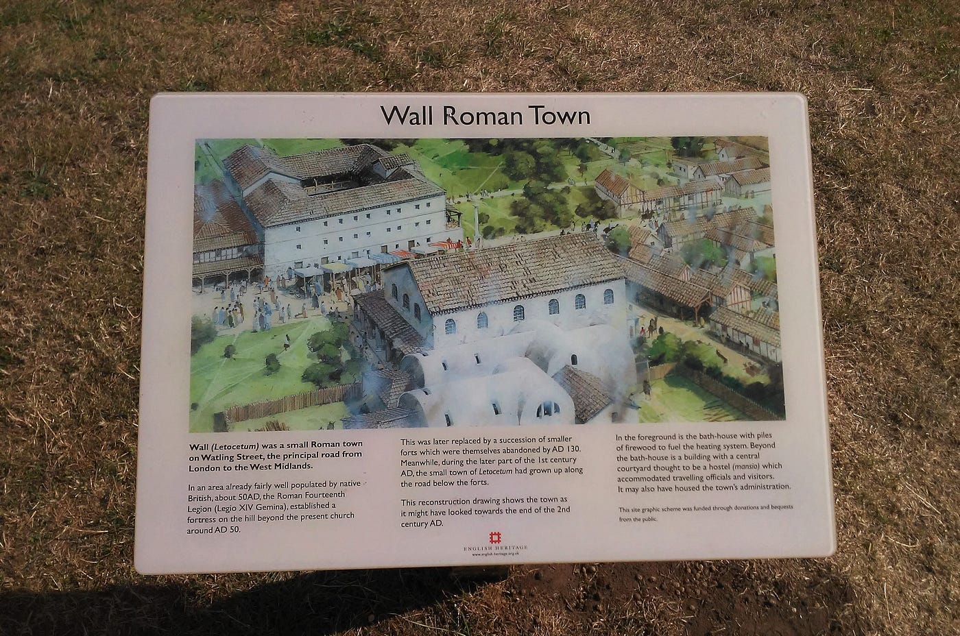 Wall Roman Site and City Ruins. In the early morning sunshine of 19th ...