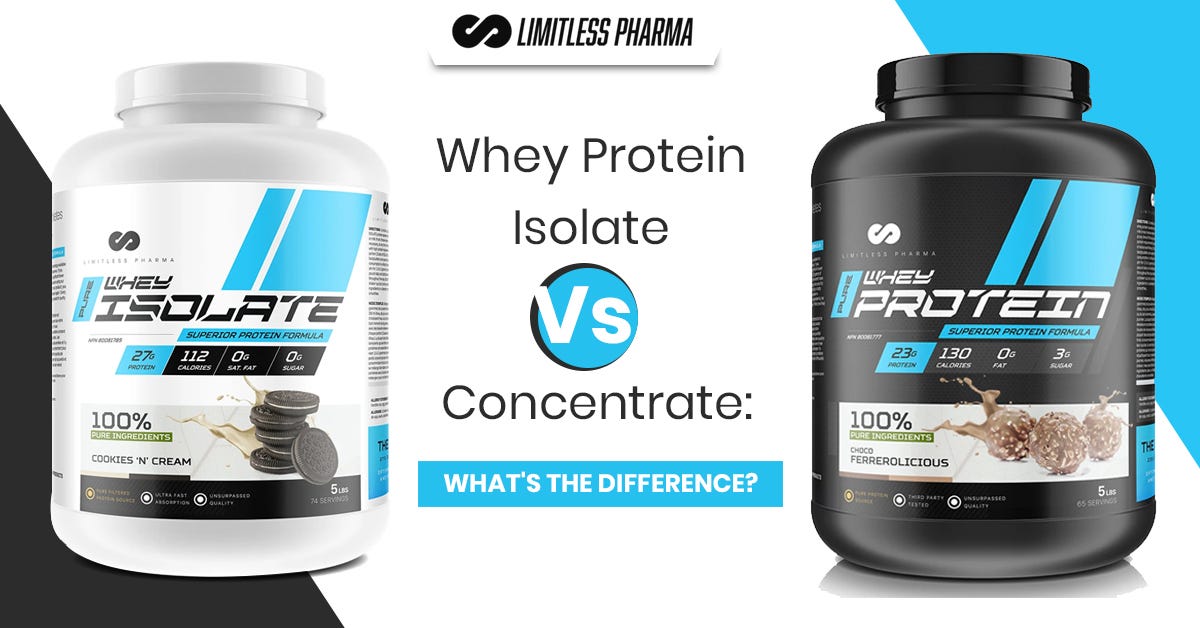 Whey Protein Isolate Vs Whey Concentrate: What’s The Difference? | by Limitless Pharma | Medium