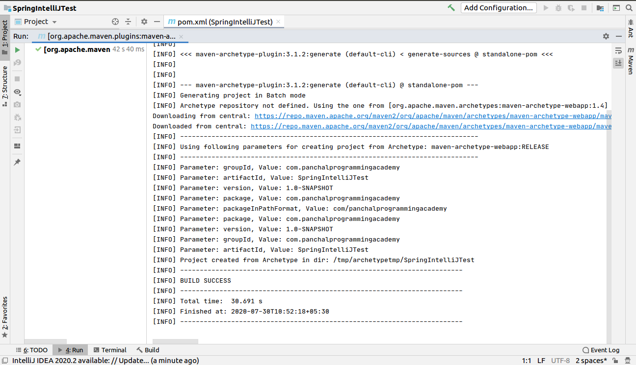 Create a Spring MVC project with maven and IntelliJ IDEA Community ...