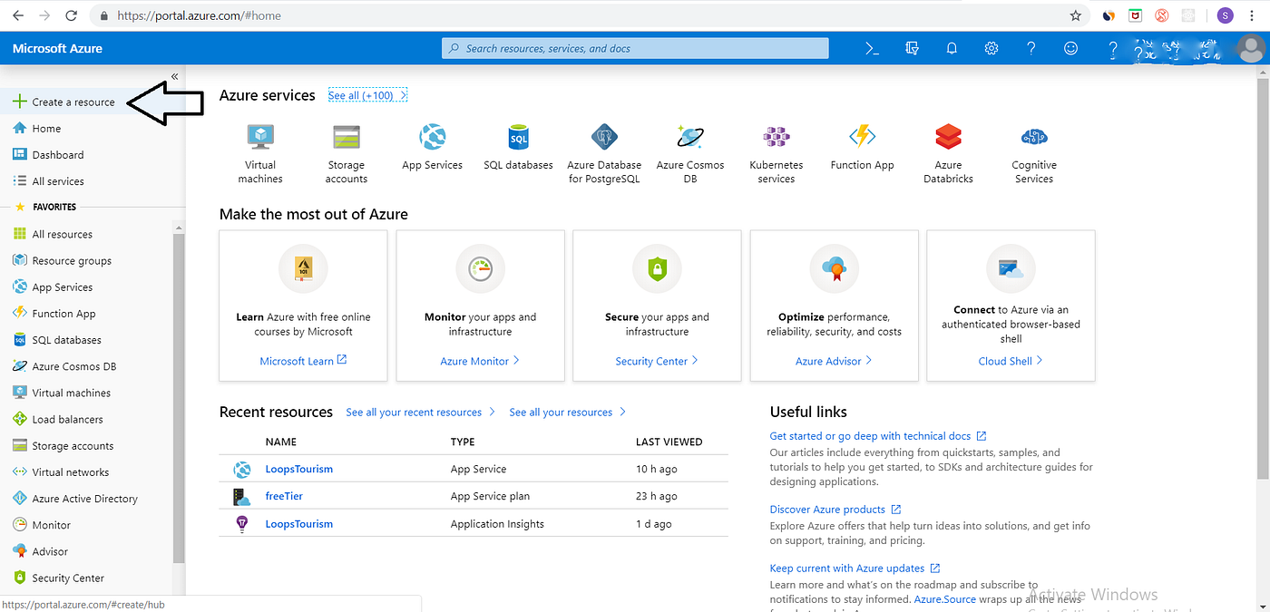 Deploying React App on Microsoft Azure | by Shriram Navaratnalingam | Loops Blog | Medium