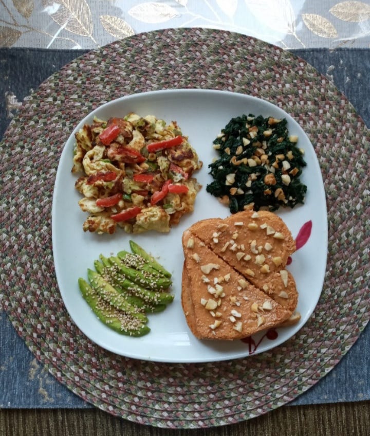 I make my plate look pretty for at least one meal of the day: Here is ...