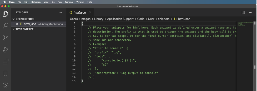 VS Code Snippet — [Mac OS] 在Visual Studio Code加入自訂的Code Snippet - Learn ...