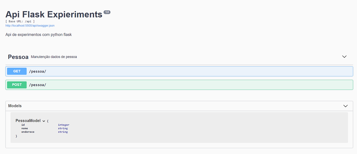 Criando api python flask com swagger | by Jozimar Back | Medium