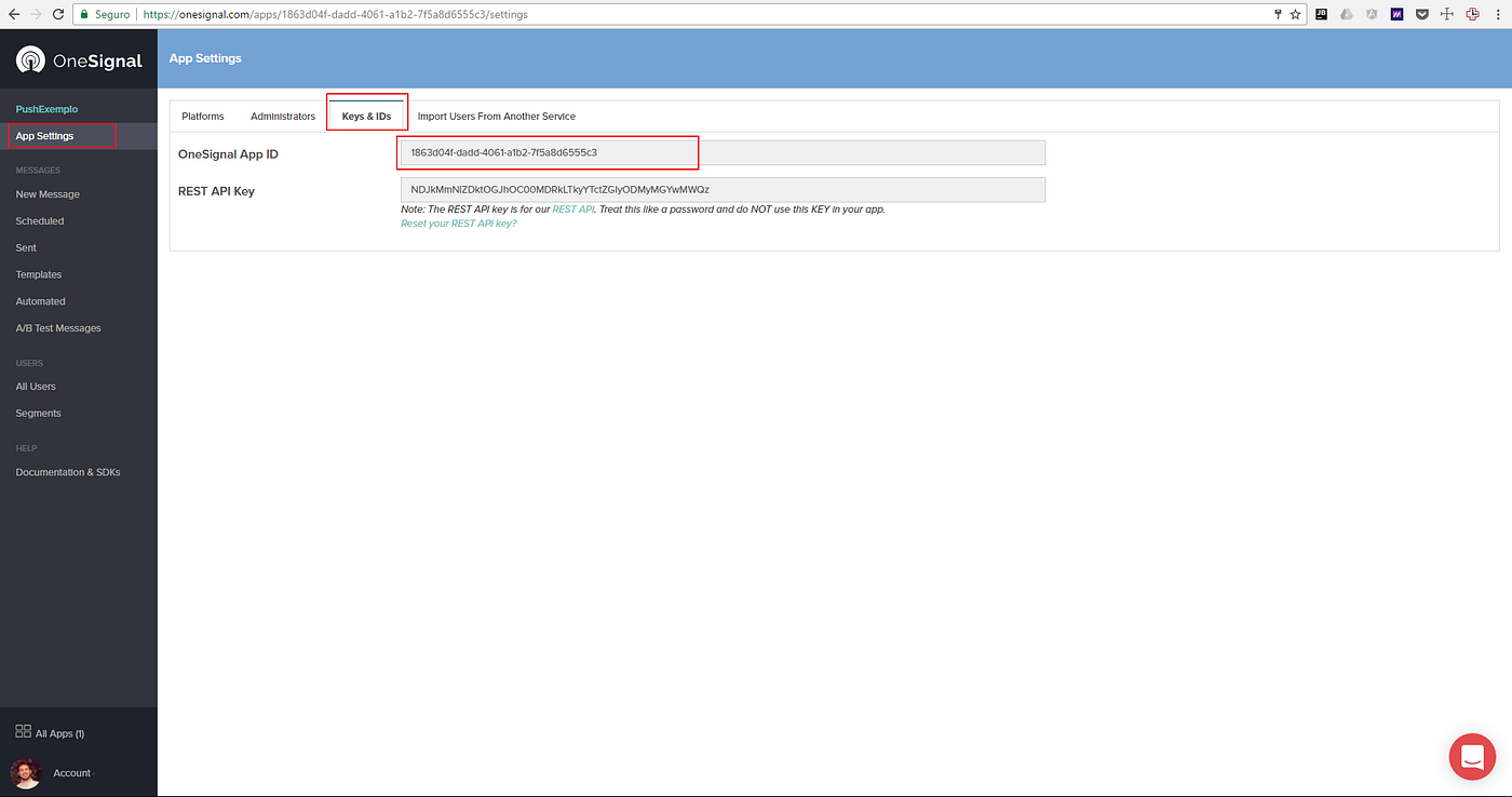 Ionic 2 — Push Notification com OneSignal | by Vinicius Zilli Pavei | Medium