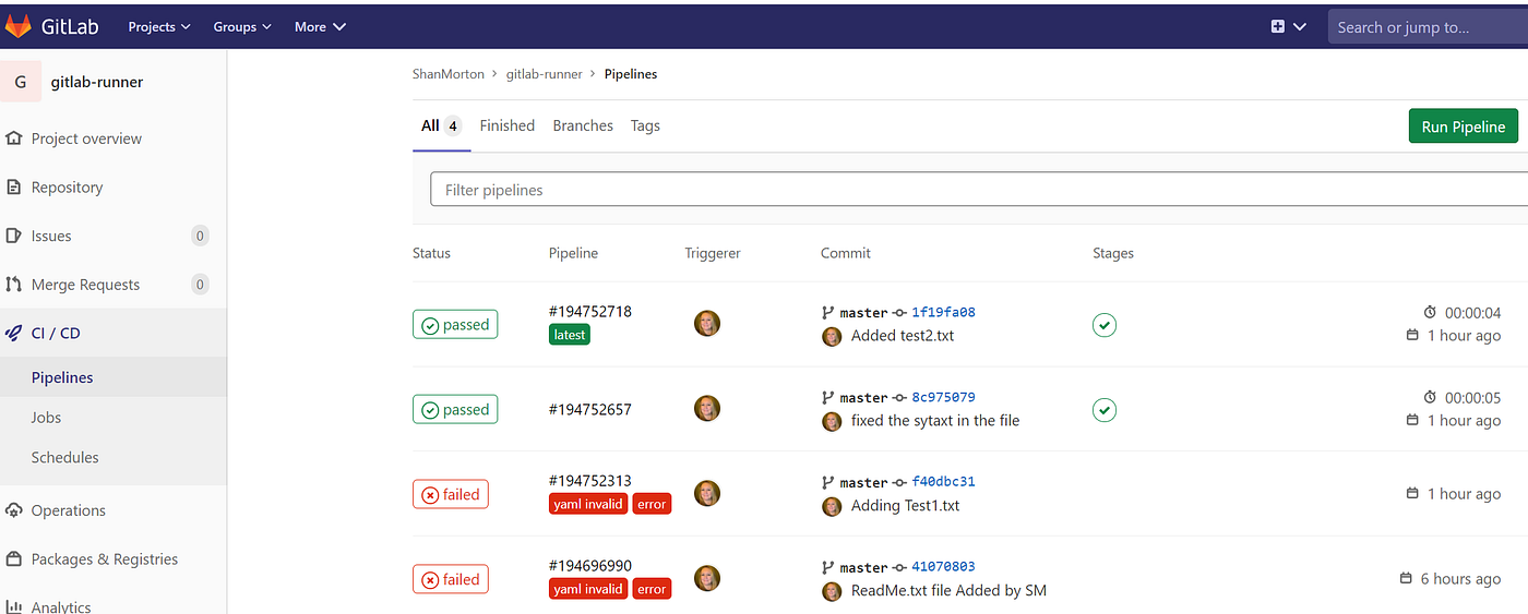 Getting started with GitLab-Runner CI. | by Shandra Morton | Medium