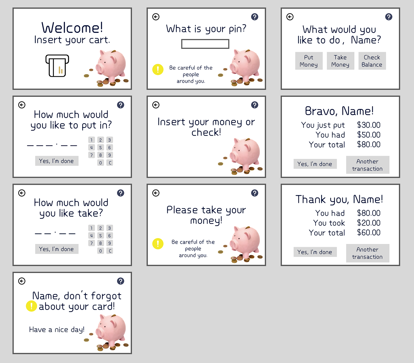 Rapid Design Thinking: An ATM for children | by Maggie Li | Medium