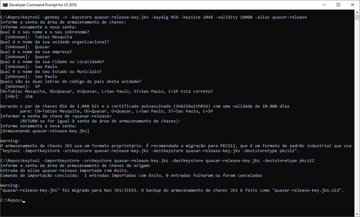 Quasar — Sign an APK while building | by Tobias Mesquita | Quasar Framework | Medium