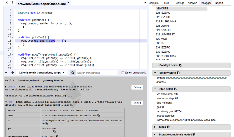 Blockchain CTF write-up: Ethernaut GatekeeperOne level | by Raul Riesco | Coinmonks | Medium