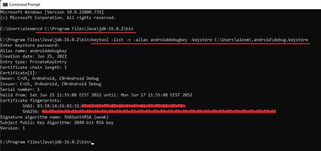 How to get the SHA-1 fingerprint certificate for debug mode in Android Studio? | by Alex Mamo ...