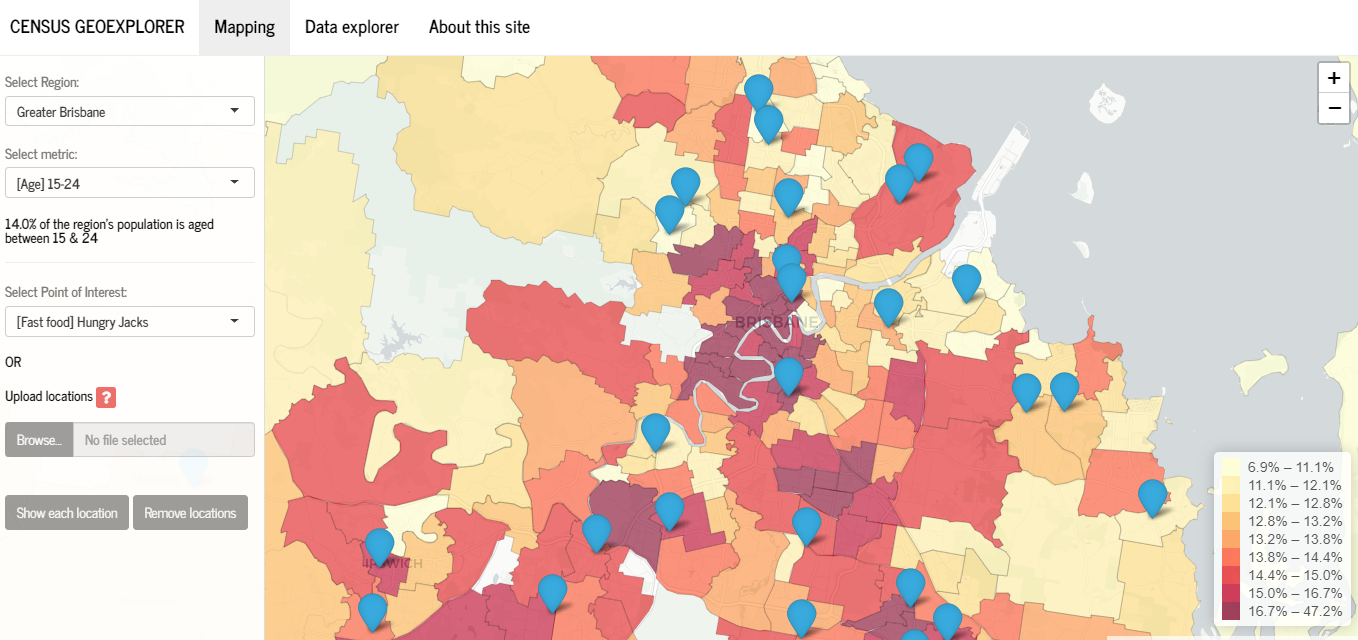 A free mapping tool to explore Census & Point of Interest data for ...