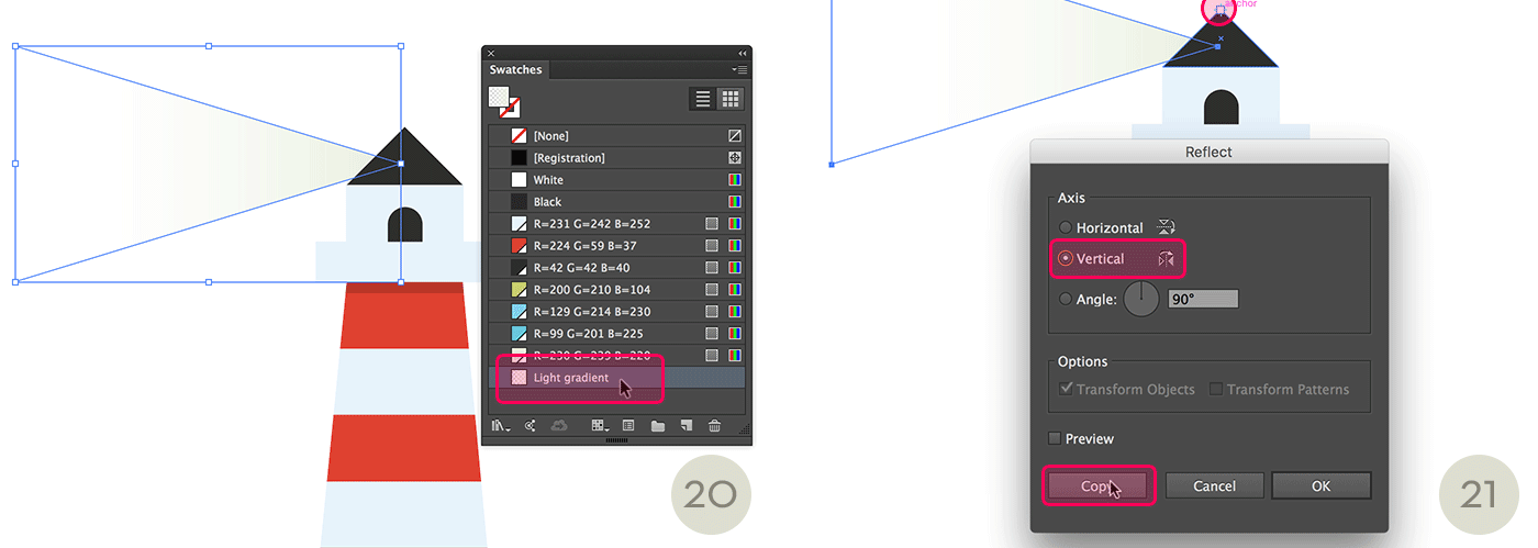 Create a lighthouse in Adobe Illustrator | by Veerle Pieters | Prototypr