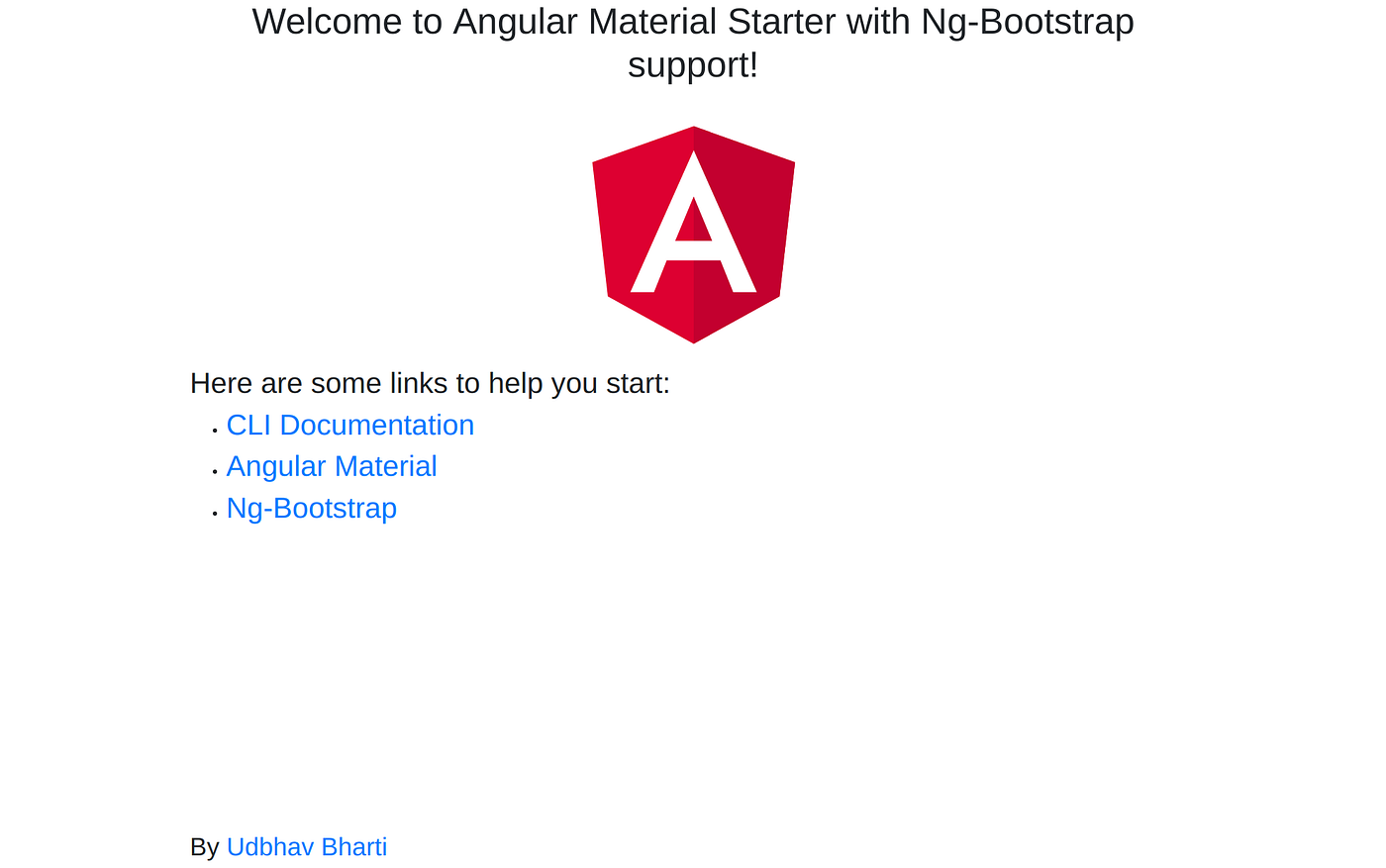 Angular Material Starter with Ng-Bootstrap support | by Udbhav Bharti | Medium