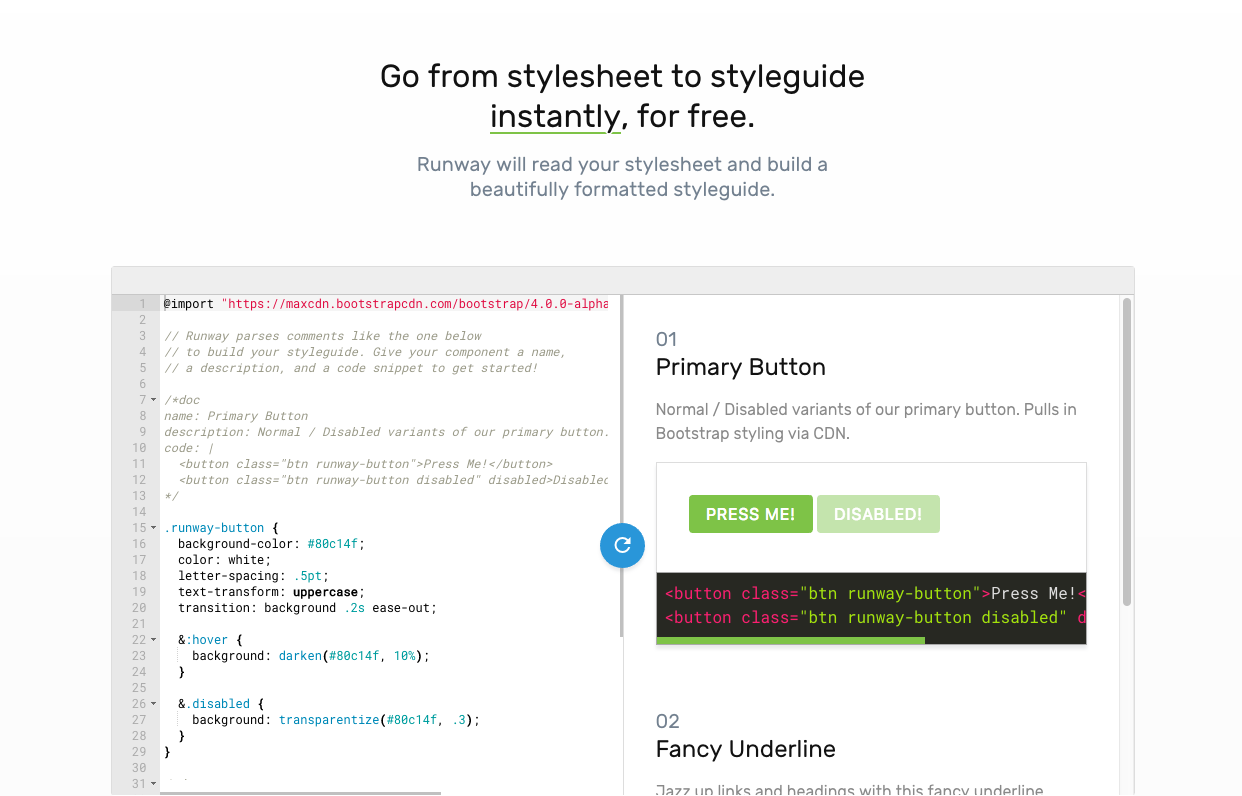 Living styleguides instantly with Runway | by Matt Rothenberg | Medium