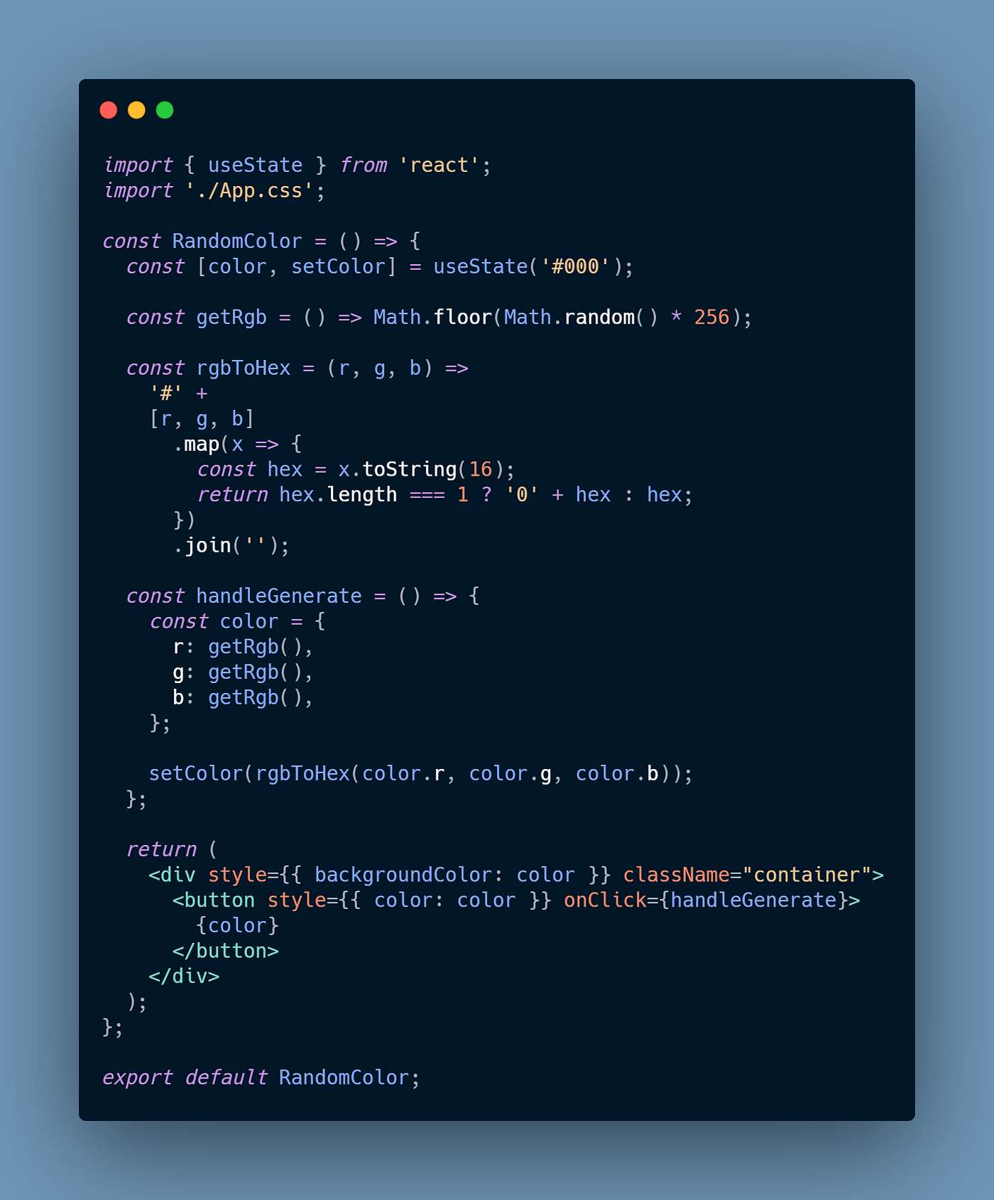 How to Create a Random Hex Colour Generator in React | by Germa ...