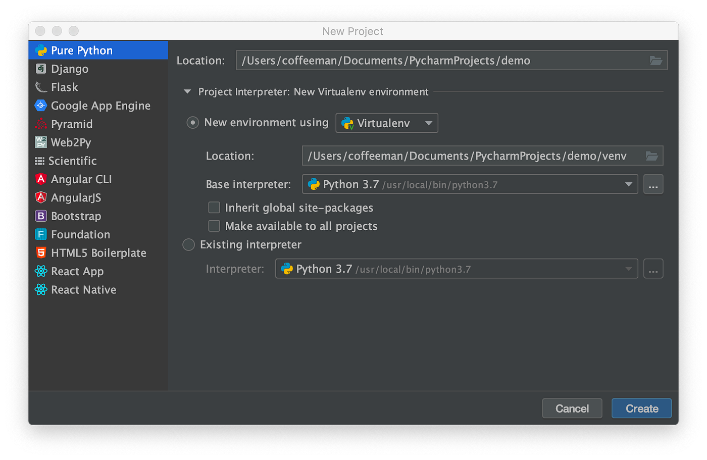 Pycharm virtual environment setup | by Coffeeman Hou | Medium