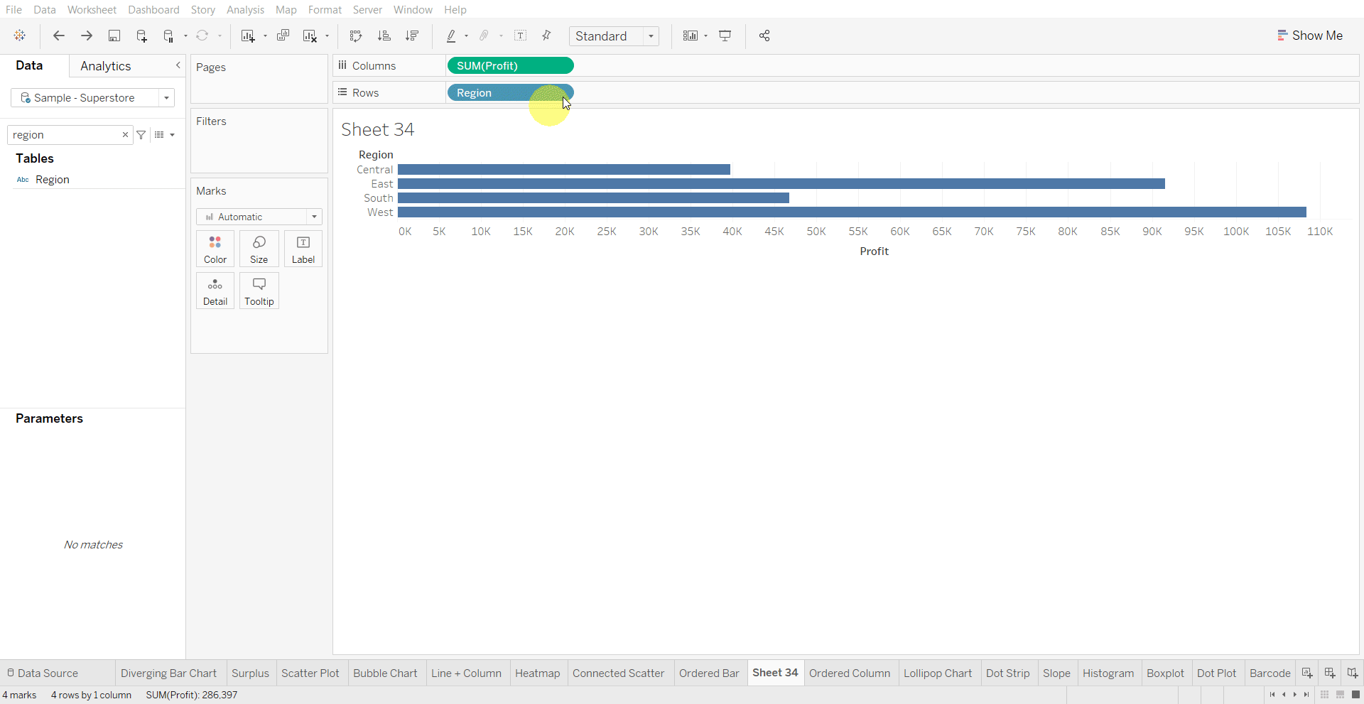 Tableau Tutorial — How to create an Ordered Bar Chart - Sarad Bade ...