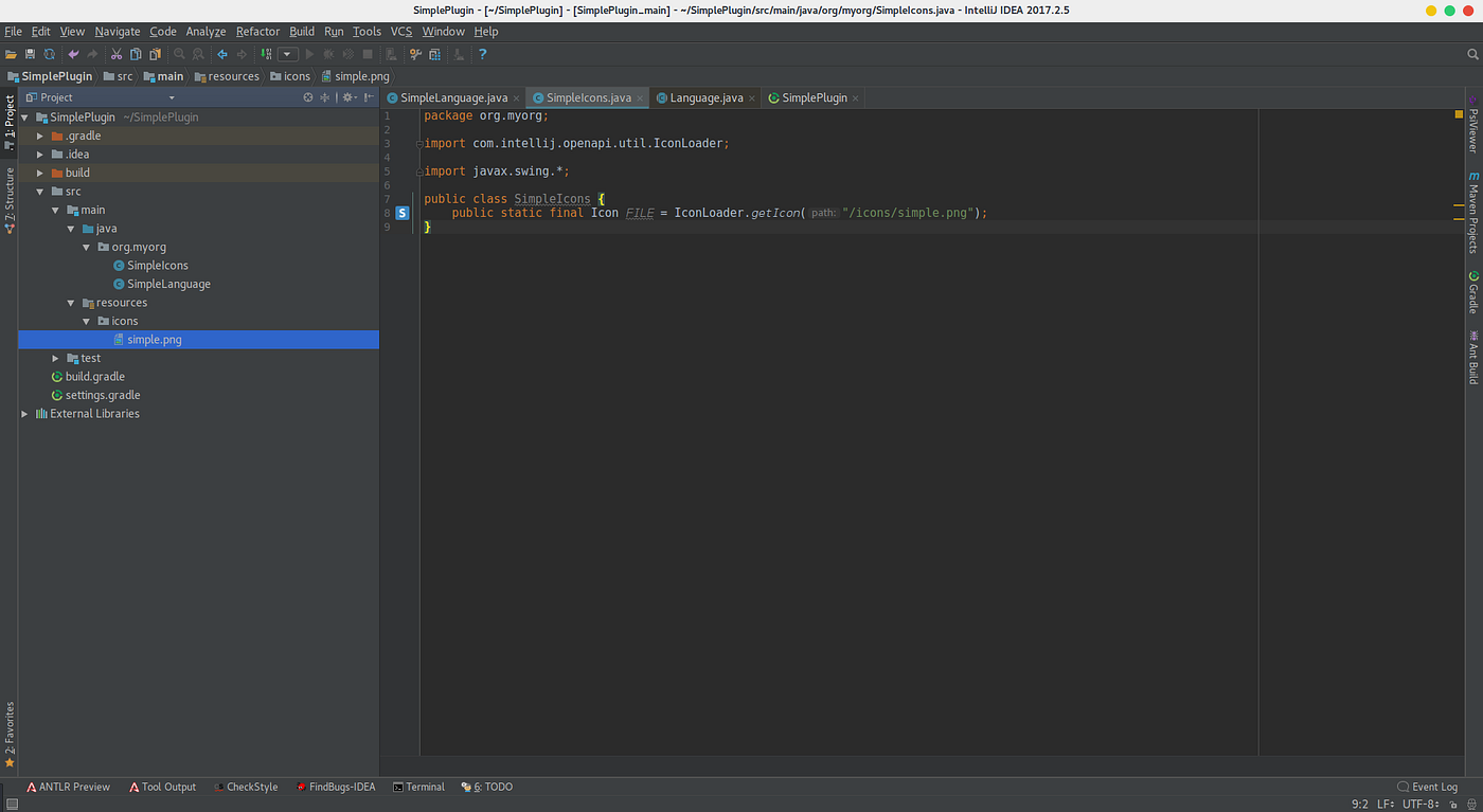 Developing an Intellij IDEA Plugin for a Custom Language — Tutorial 2-Creating a Gradle project ...