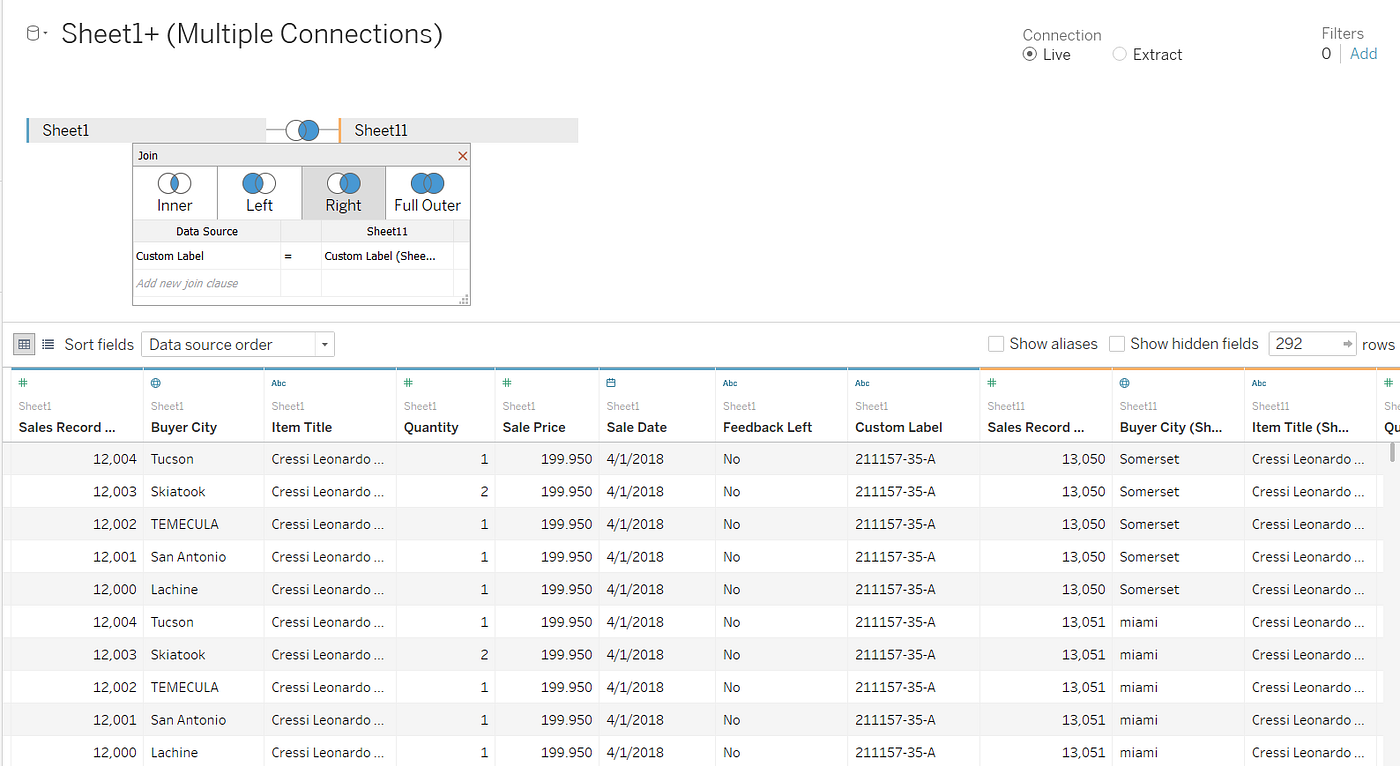 Data preparation and data connections in Tableau | by Key2Market | Medium