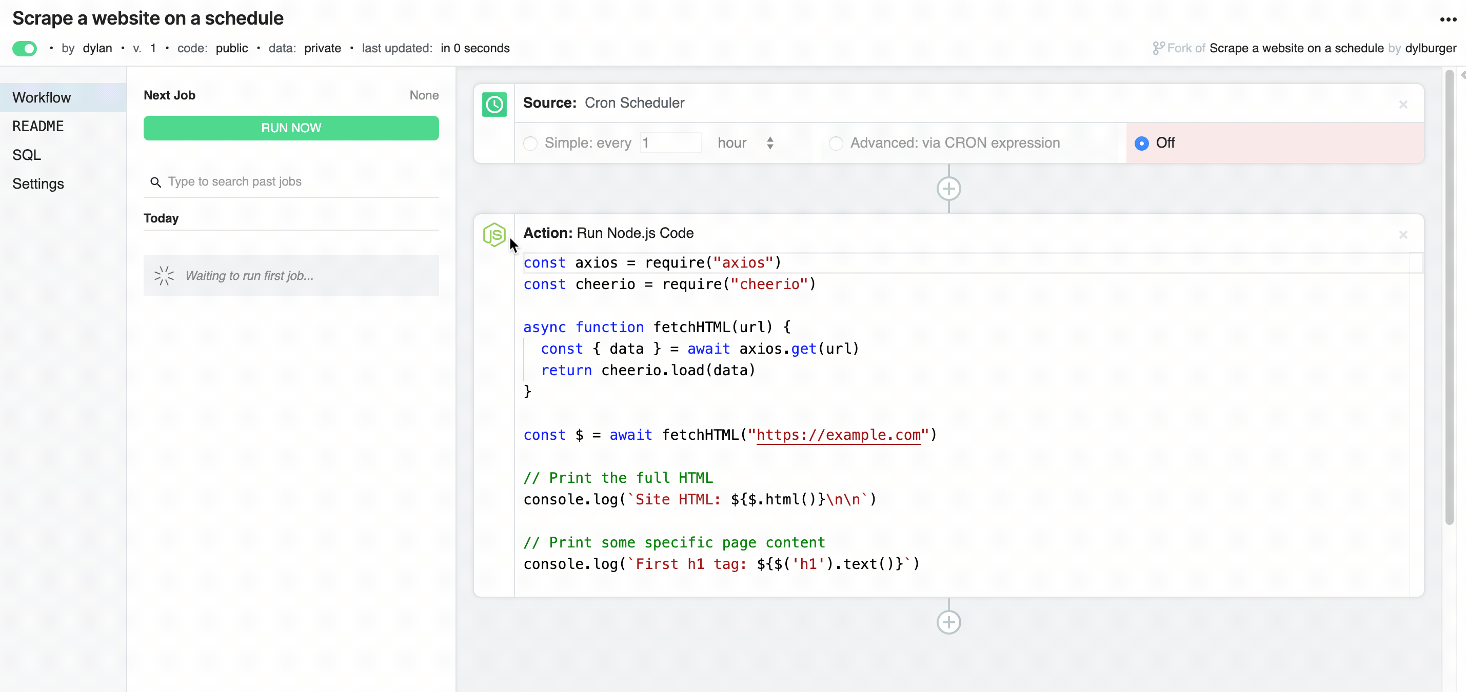 Scrape a site with Node and Cheerio in 5 minutes | by Dylan Sather | Medium