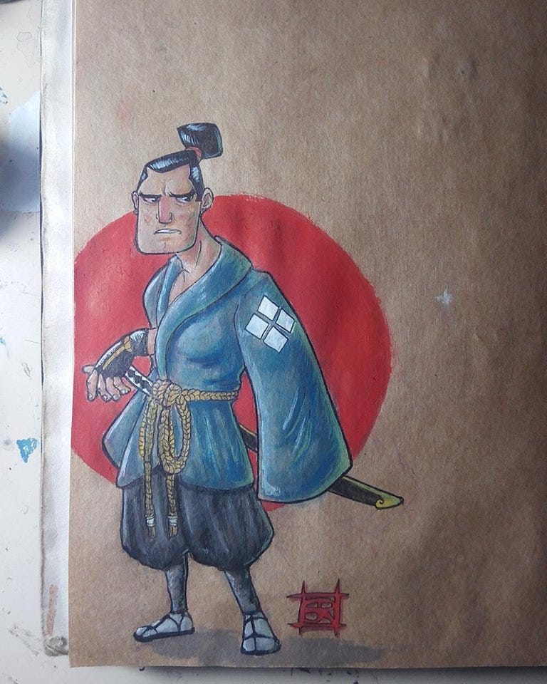 The Ronin - O Ronin. This drawing I did to study a more… | by Sandro ...