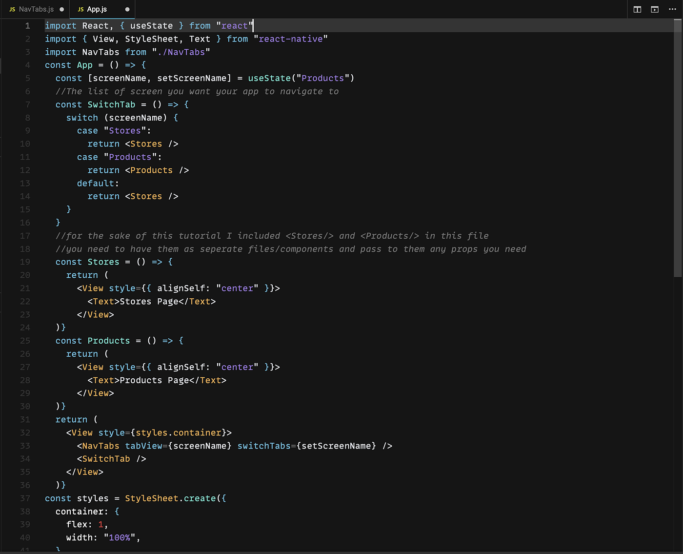 Custom TabView in React Native. React Native offers it’s own TabView ...