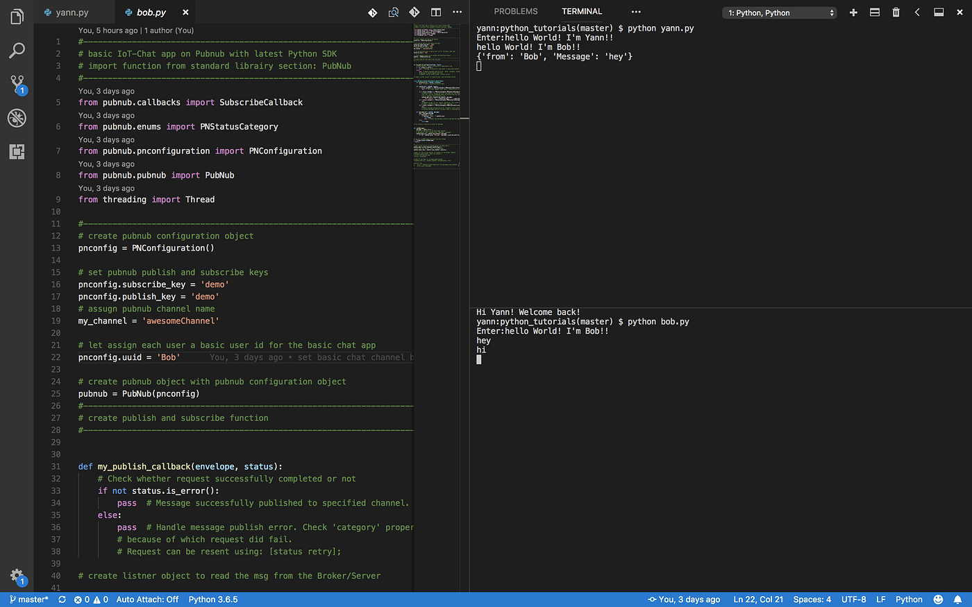 How to build a bidirectional app for Internet of Things/Chat with ...