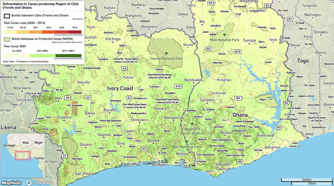 Seven maps that explain the Ivory Coast Cocoa Crisis | by MapHubs ...