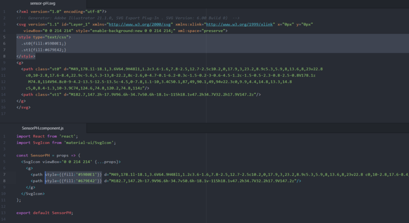 Changing a Multicolor SVG icon of type .svg into react component using MaterialUI SvgIcon ...