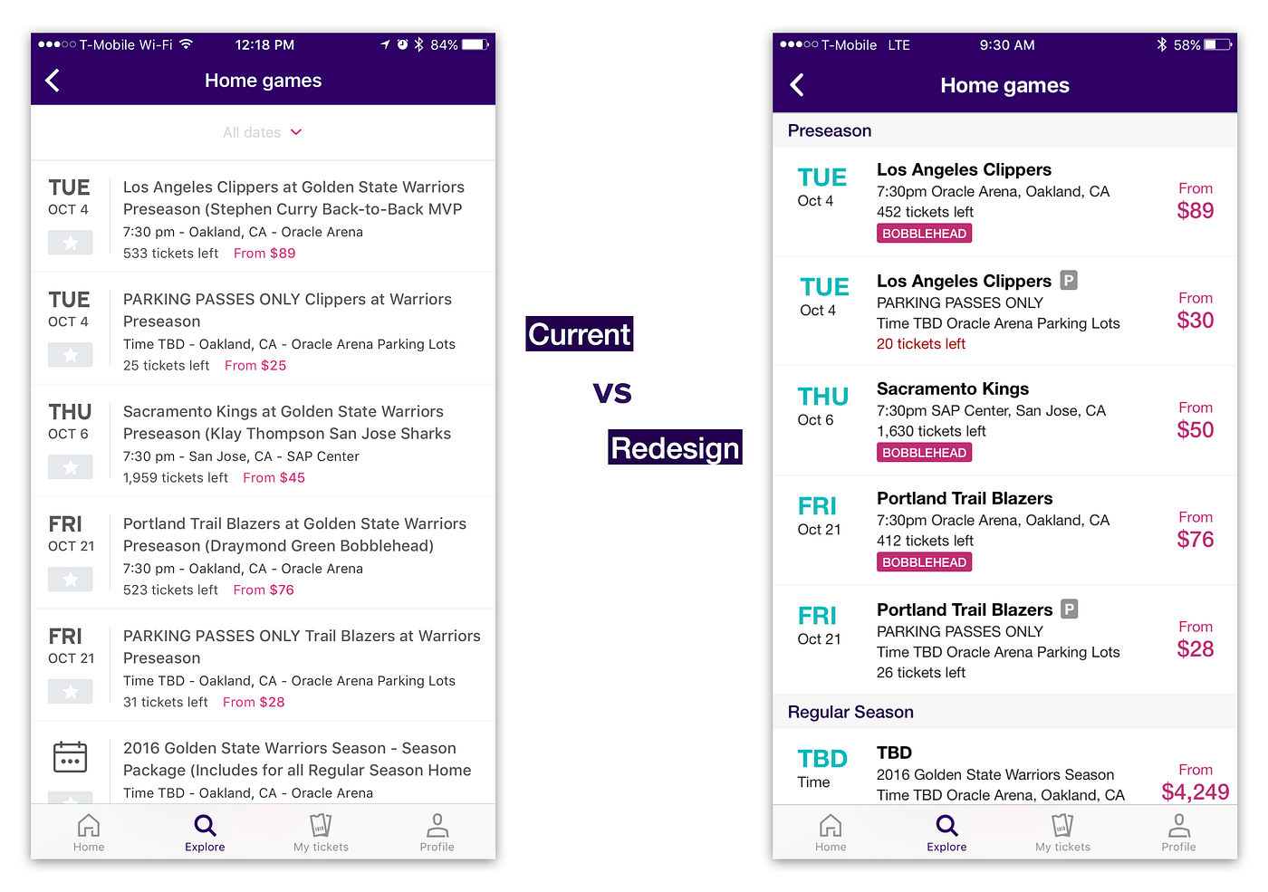 StubHub: Find fun fast. A single-screen redesign concept | by Judy Wu ...