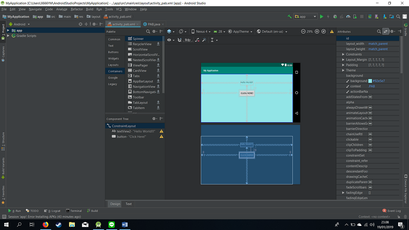 Android Studio. Cara dasar membuat project yang… | by syihan yamani ...