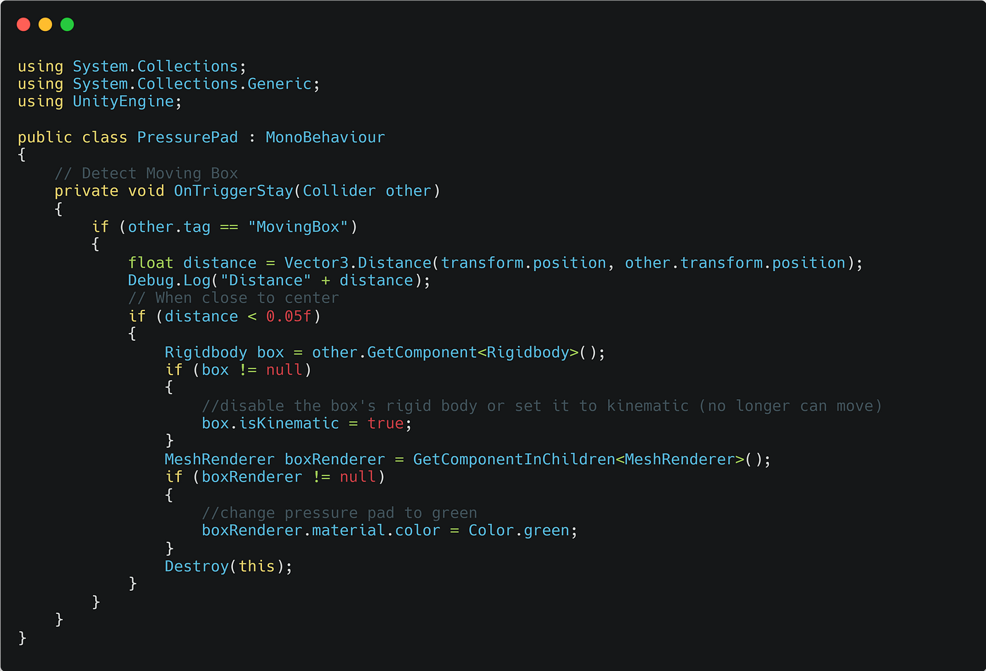 Pushing Objects in Unity to Complete Puzzles - Pat G - Medium