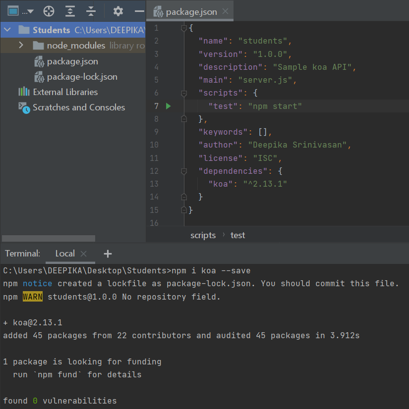 Koajs Brief Introduction And Build A Simple Api Post Get By Deepika Srinivasan Nerd For