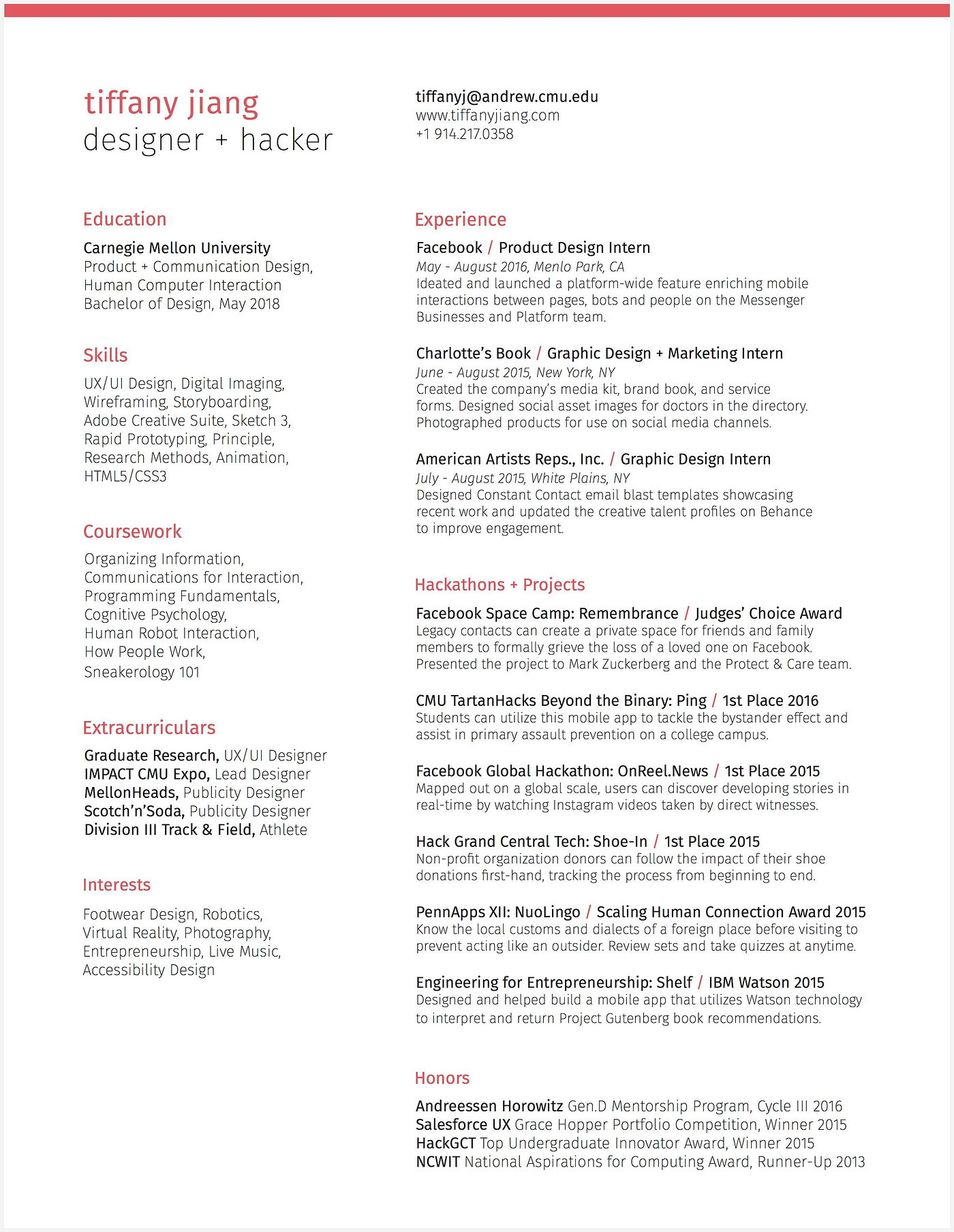 7 Outstanding Resumes that passed Facebook Product Designer’s Bar | by ...