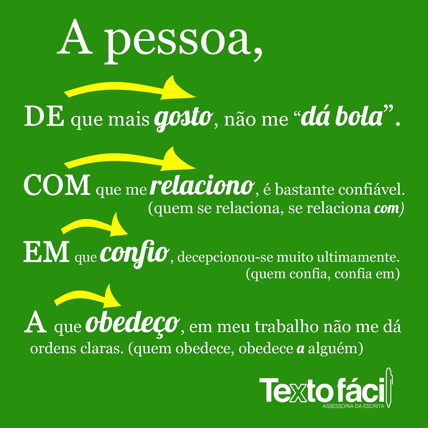 DE QUE? A QUE? EM QUE? PARA QUE? COM QUE? | by Texto Fácil | Medium