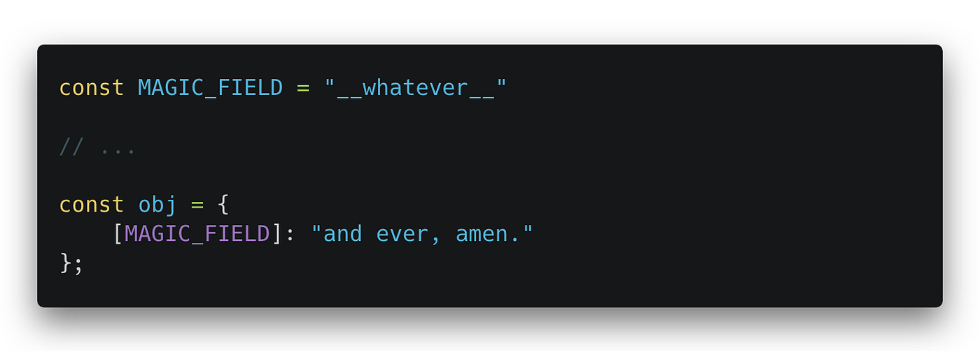 JS in 60s: Computed Property Names | by Brian Mearns | The Startup | Medium