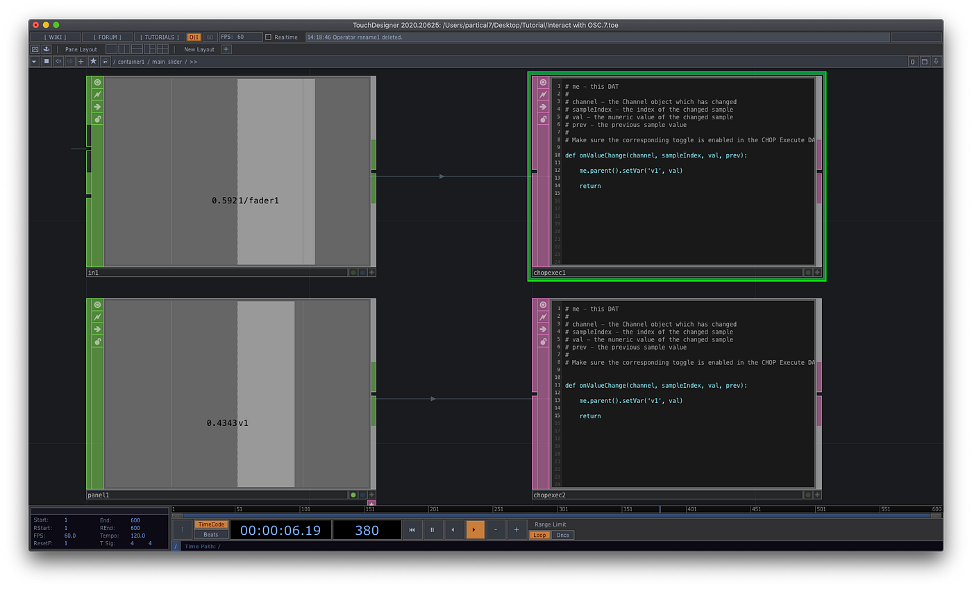 Interact with TouchOSC MK1 #3: Binding each other — Tutorial in TouchDesigner | by Partical Weng ...