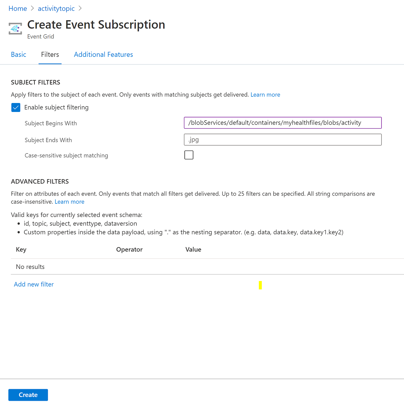 Subject Filtering On Blob Events In Azure Event Grid By Will Velida The Startup Medium