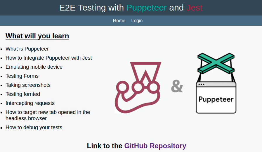 End-to-End testing with Puppeteer and Jest | by Jakub Zovak | Touch4IT ...
