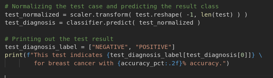Breast Cancer classifier using the K-Nearest Neighbors (KNN) algorithm ...