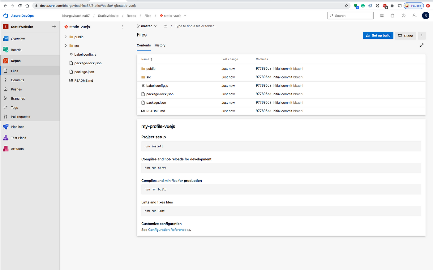 How To Build Cicd For Static Vuejs App Using Azure Devops By Bhargav Bachina Bachina Labs