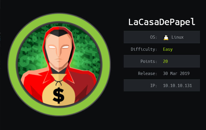 LaCasaDePapel — HackTheBox. LaCasaDePapel is the box retiring this… | by Preetham Bomma | Medium