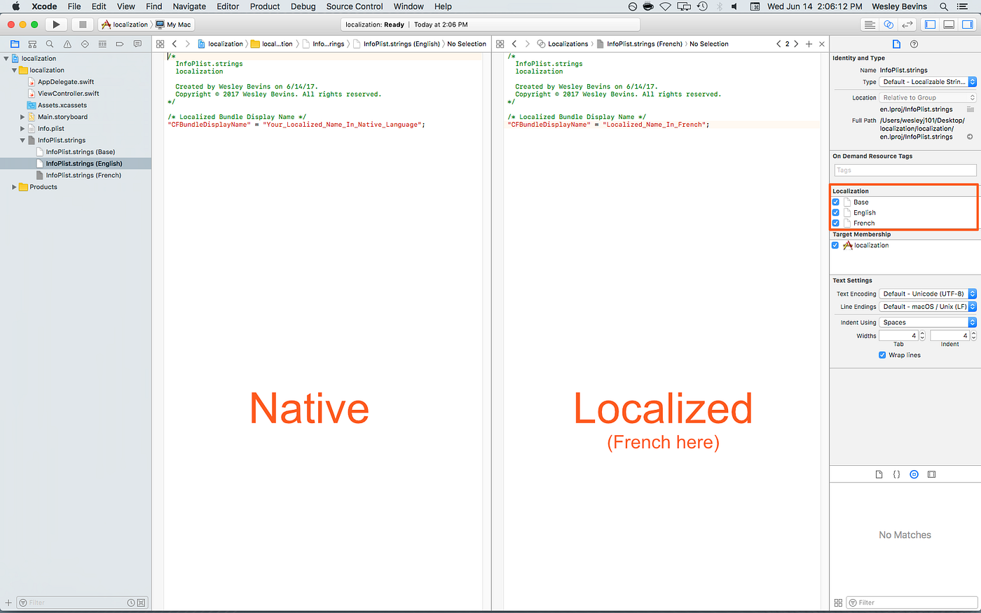 How to Localize your (i/watch/mac)OS Bundle Display Name | by Wesley Bevins | Medium