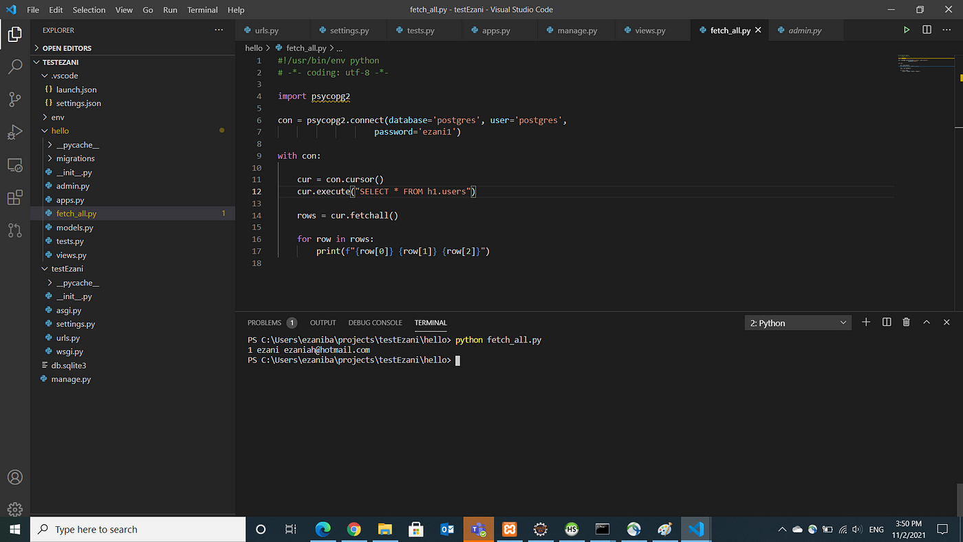 Creating A Python Django Rest Service Backend With Postgres Database