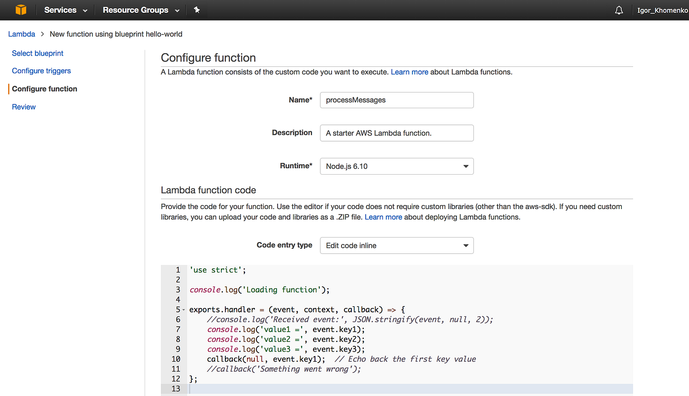 Run Node.js Facebook Messenger Chat Bot on AWS Lambda | by Igor Khomenko | Dev Tutorials