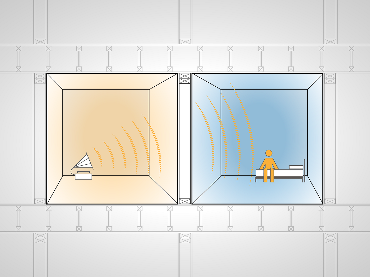Shhh! The walls of a quiet house. Browsing images of houses online ...