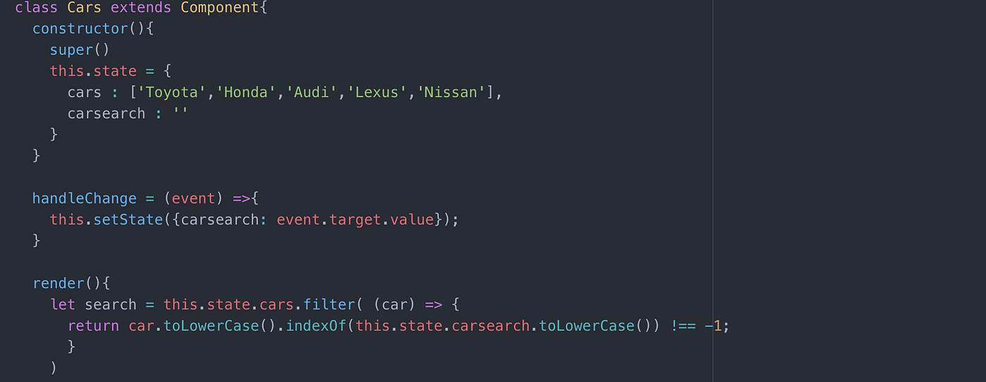 Live Search Using React. Using React for the developing your… | by Vinesh Persaud | Medium