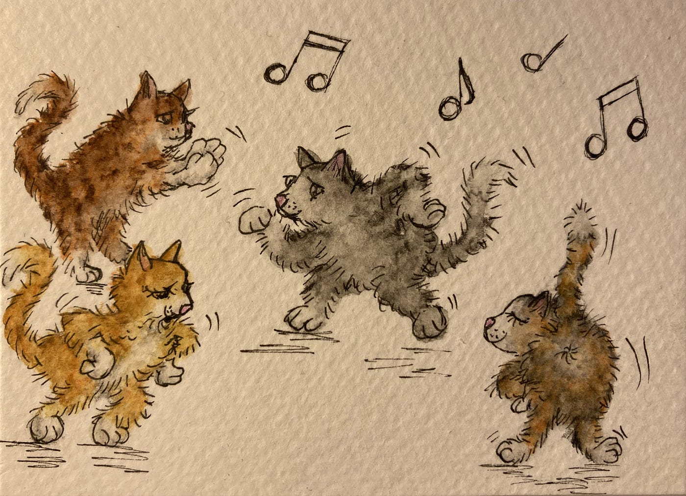 How to Draw Cats Dancing to the Birdie Song — in Stages | by Susan ...